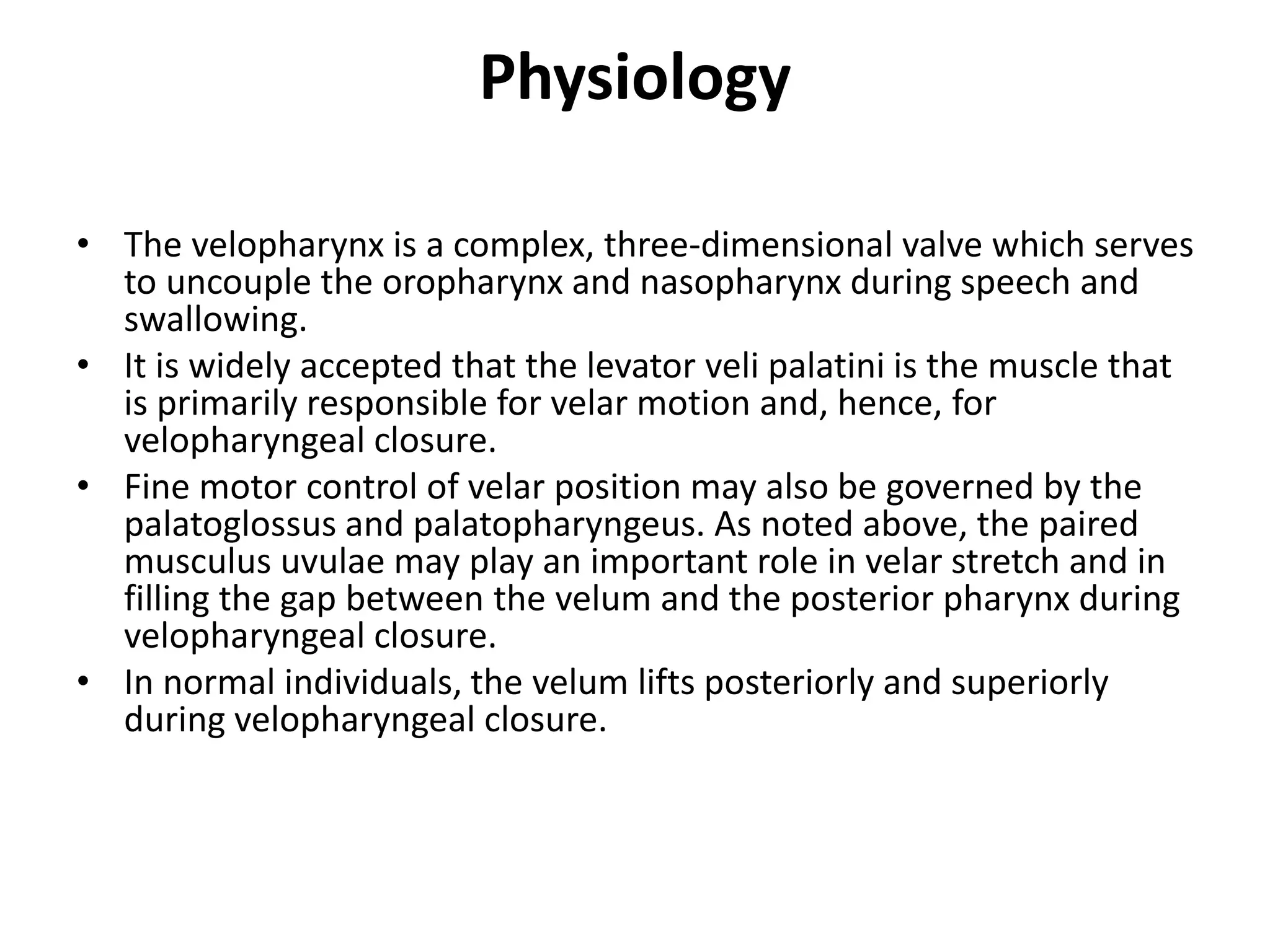 Velopharyngeal dysfunction | PPTX