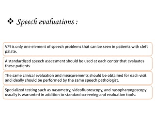 Velopharyngeal insufficiency parag | PPTX