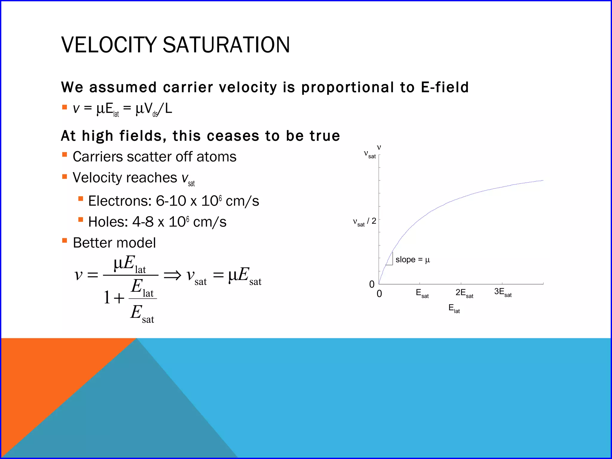 Velosity saturation | PPT