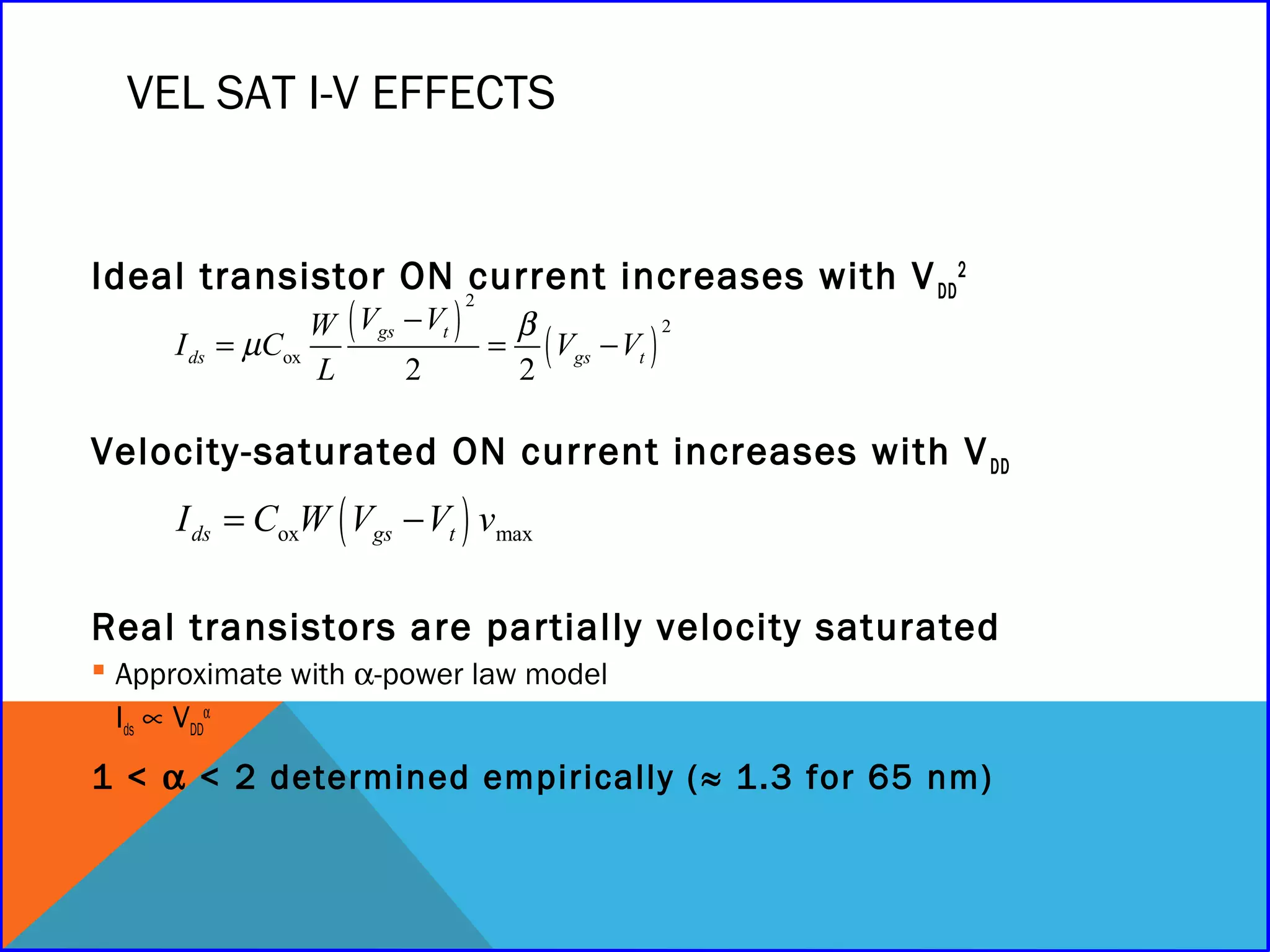Velosity saturation | PPT