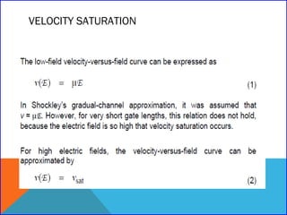 Velosity saturation | PPT