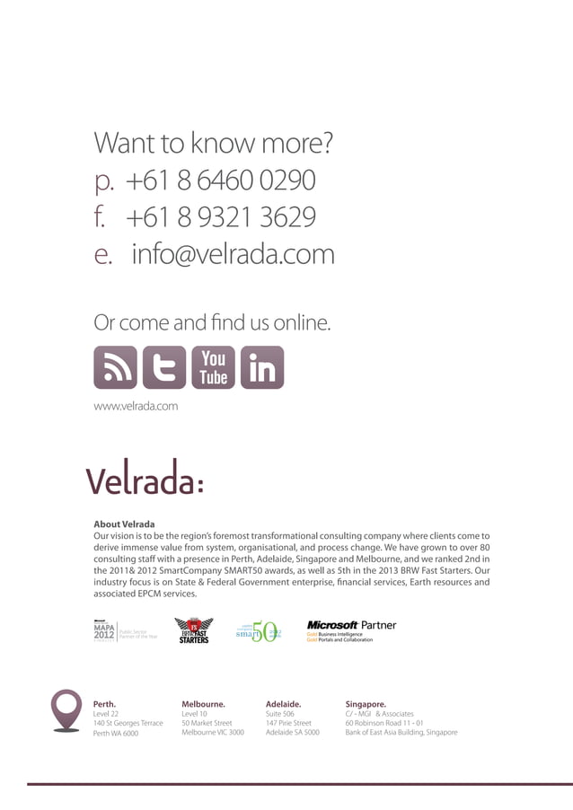 Velrada public sector services brochure | PDF | Management Consulting ...