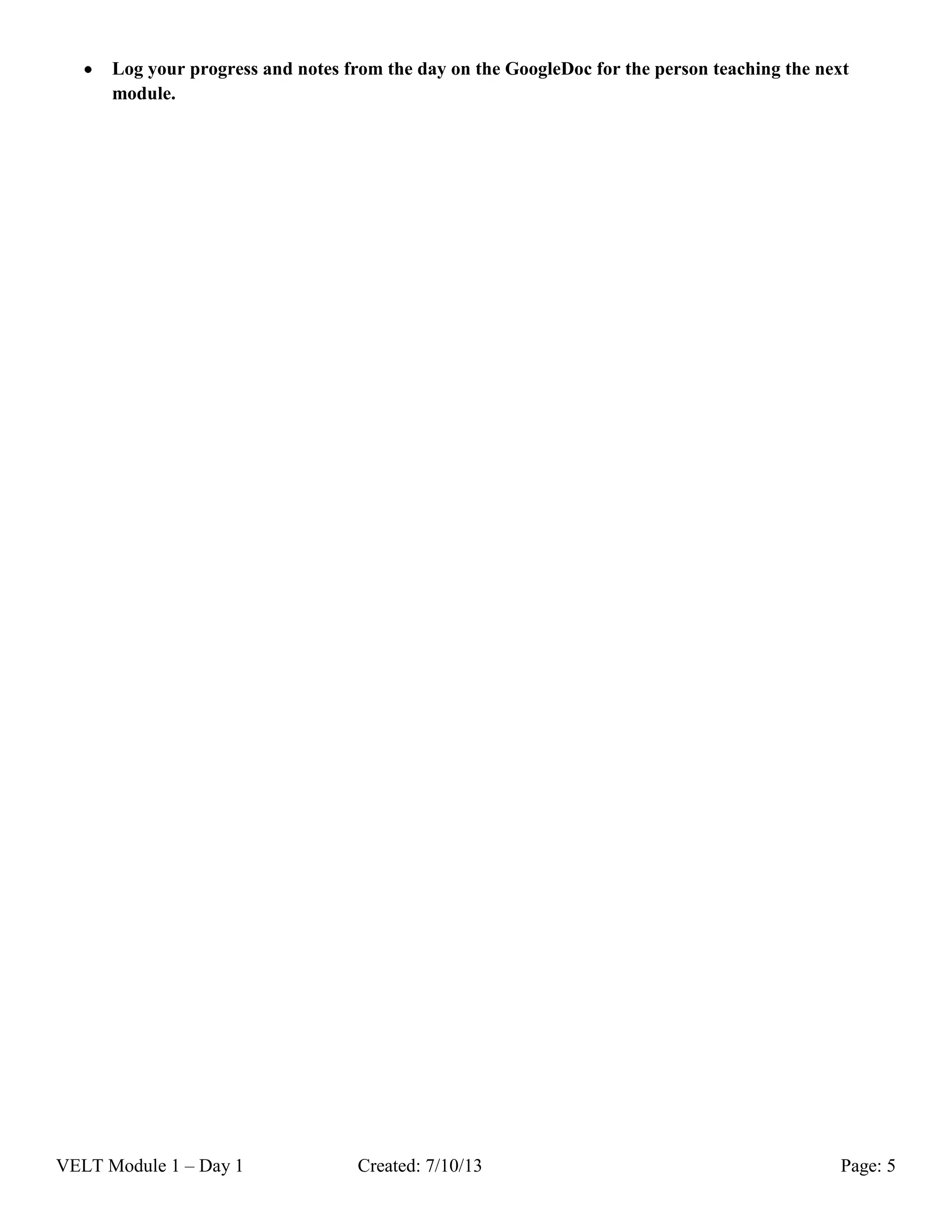 VELT Module 3 Lesson Plan | DOCX