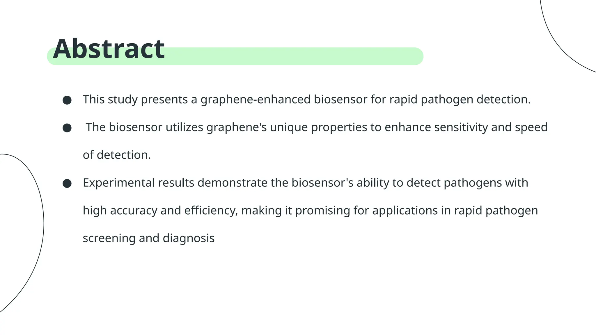 Graphene enhanced rapid pathogen detecting biosensor | PPT