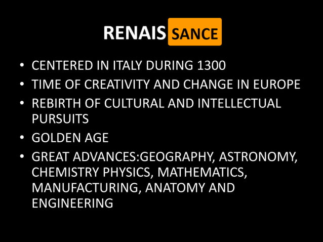 The Advance of science and technology during renaissance | PPTX