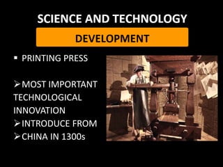 The Advance of science and technology during renaissance | PPTX