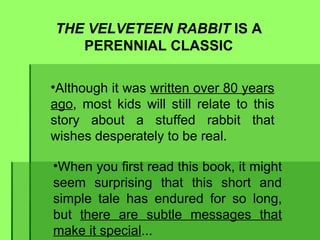 The Velveteen rabbit | PPT