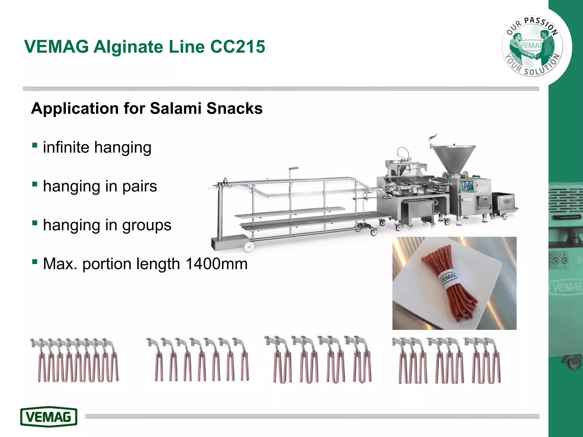 Vemag Alginate Sausage line (no collagen or natural casings) | PPT