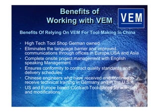 VEM Tooling Company | PPT
