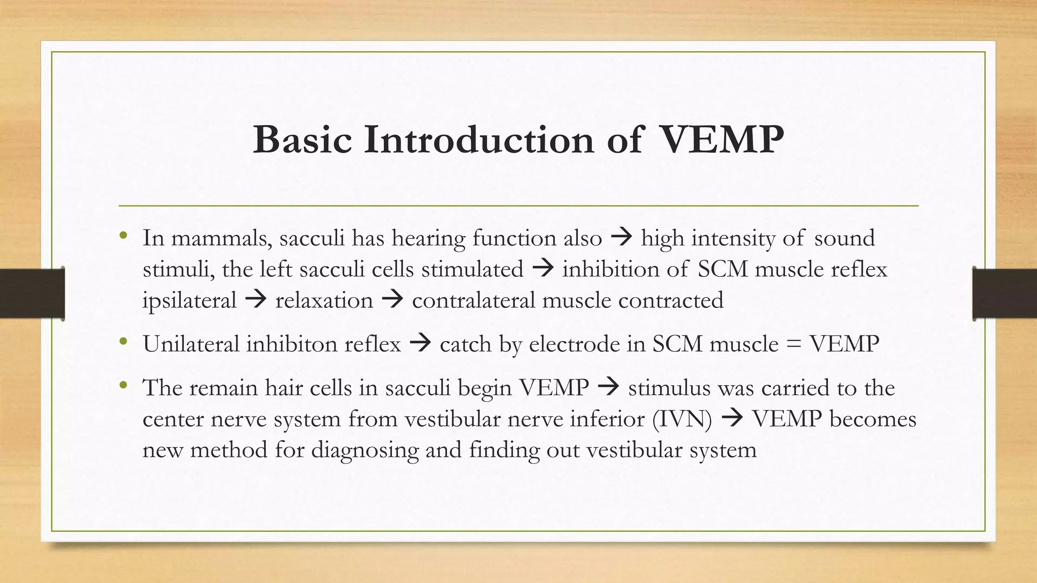 VEMP (PPT) Dr.dr.HR Yusa Herwanto, MKed(ORL-HNS), Sp.THTKL(K) | PPTX