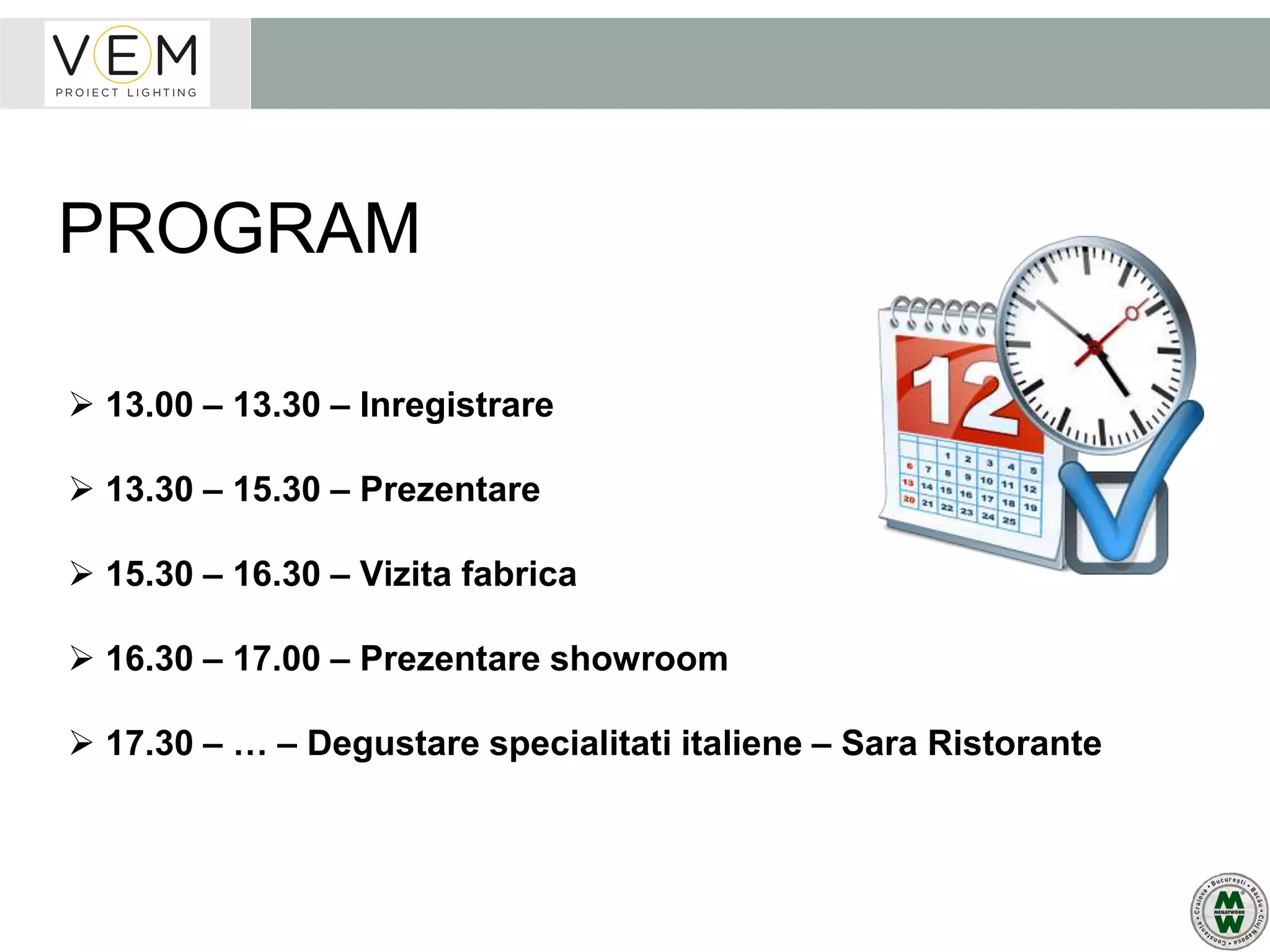Vem proiect lighting iluminat profesional | PPTX