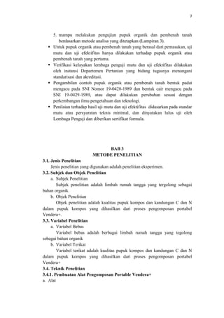 Vendera+, metode pengomposan portabel untuk skala rumah tangga | PDF