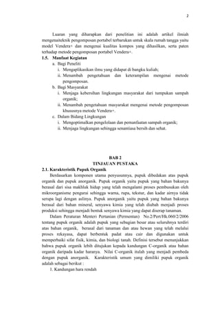 Vendera+, metode pengomposan portabel untuk skala rumah tangga | PDF