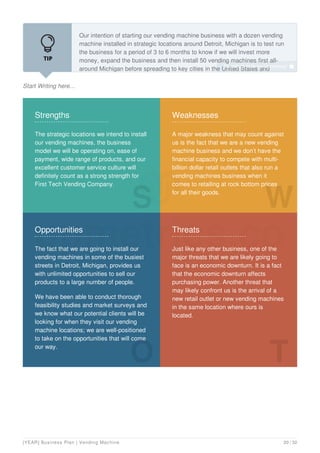 Vending machine business plan example | PDF
