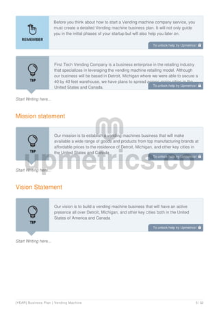 Vending machine business plan example | PDF
