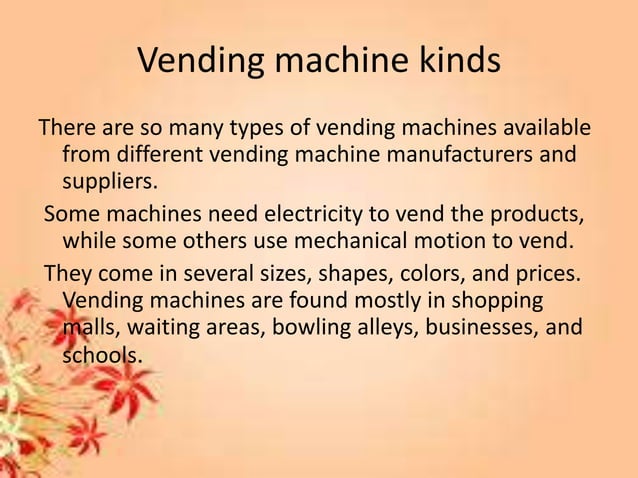 Vending machine | PPTX