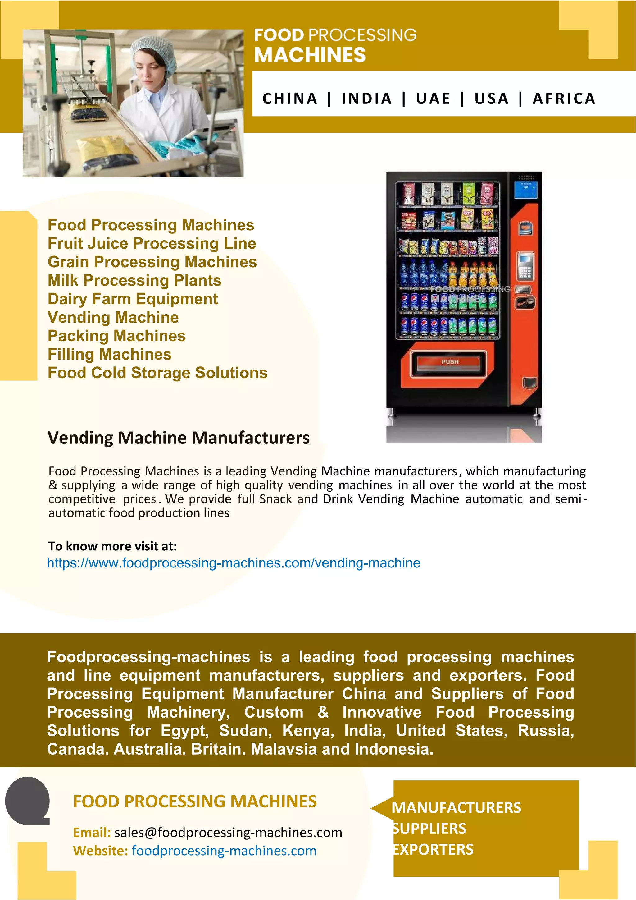 Vending Machine Manufacturers | PDF