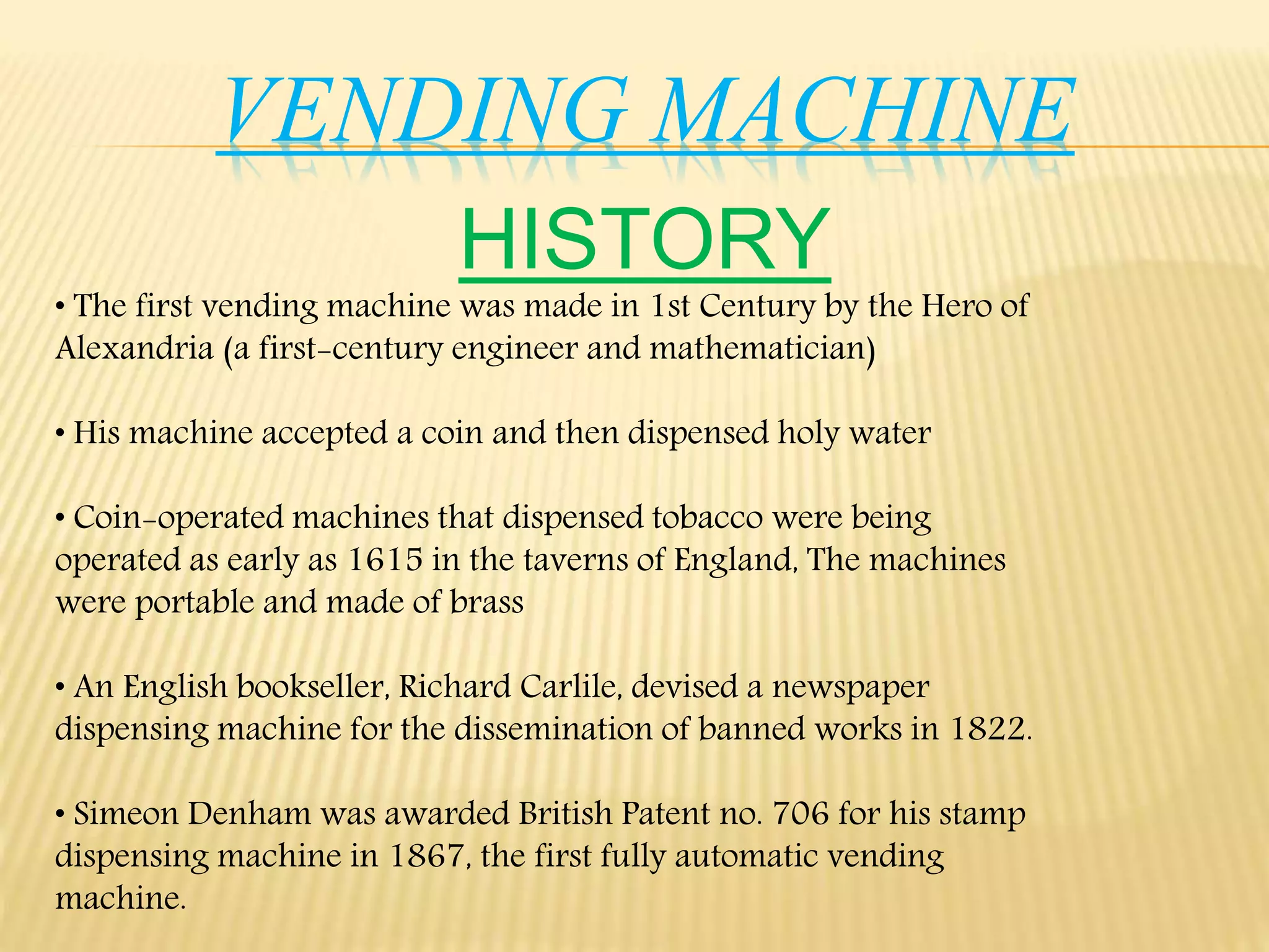 Vending machine ppt | PPTX