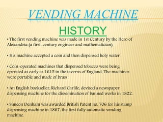 Vending machine ppt | PPTX