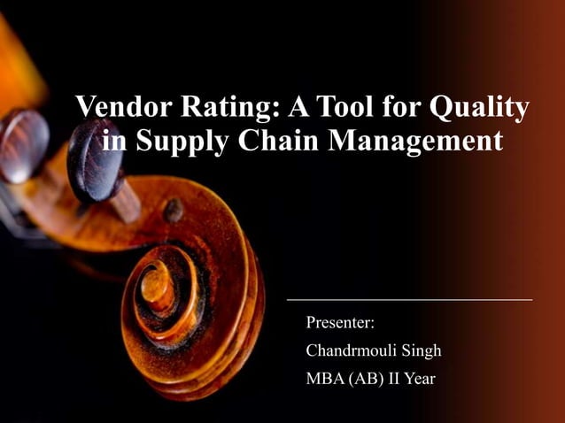 Vendor Rating System vendor-rating-system
