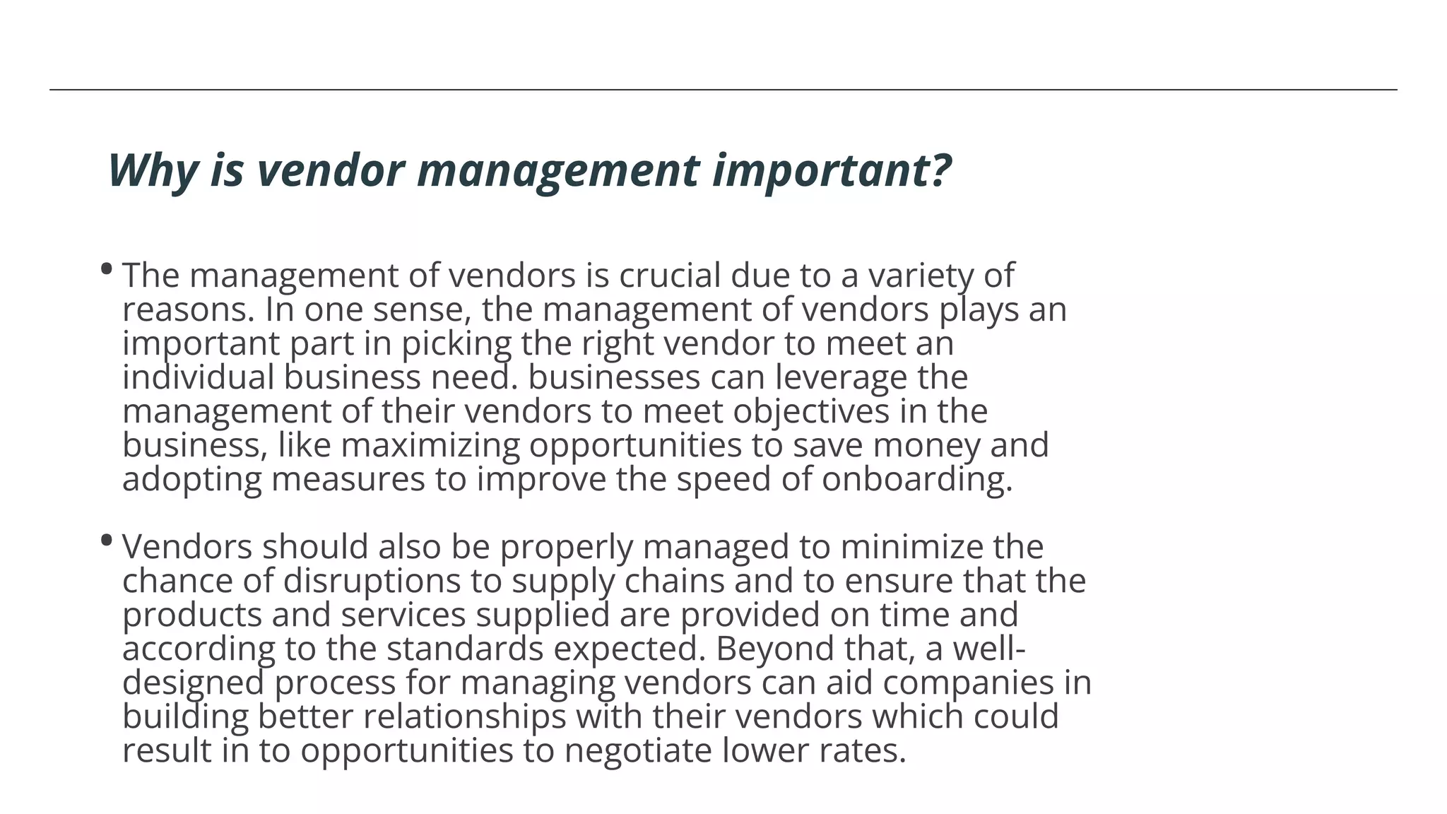 Vendor Management | PPTX