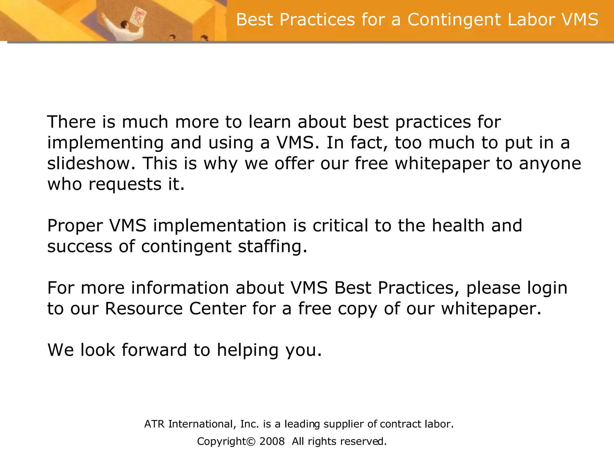 Vendor Management Systems Best Practices | PPT