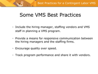 Vendor Management Systems Best Practices | PPT
