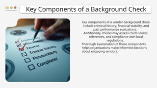 What Is a Vendor Background Check and Why Is It Important? | PPTX