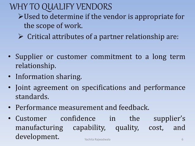 Vendor certification | PPTX