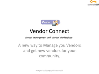 Vendor connect | PPT