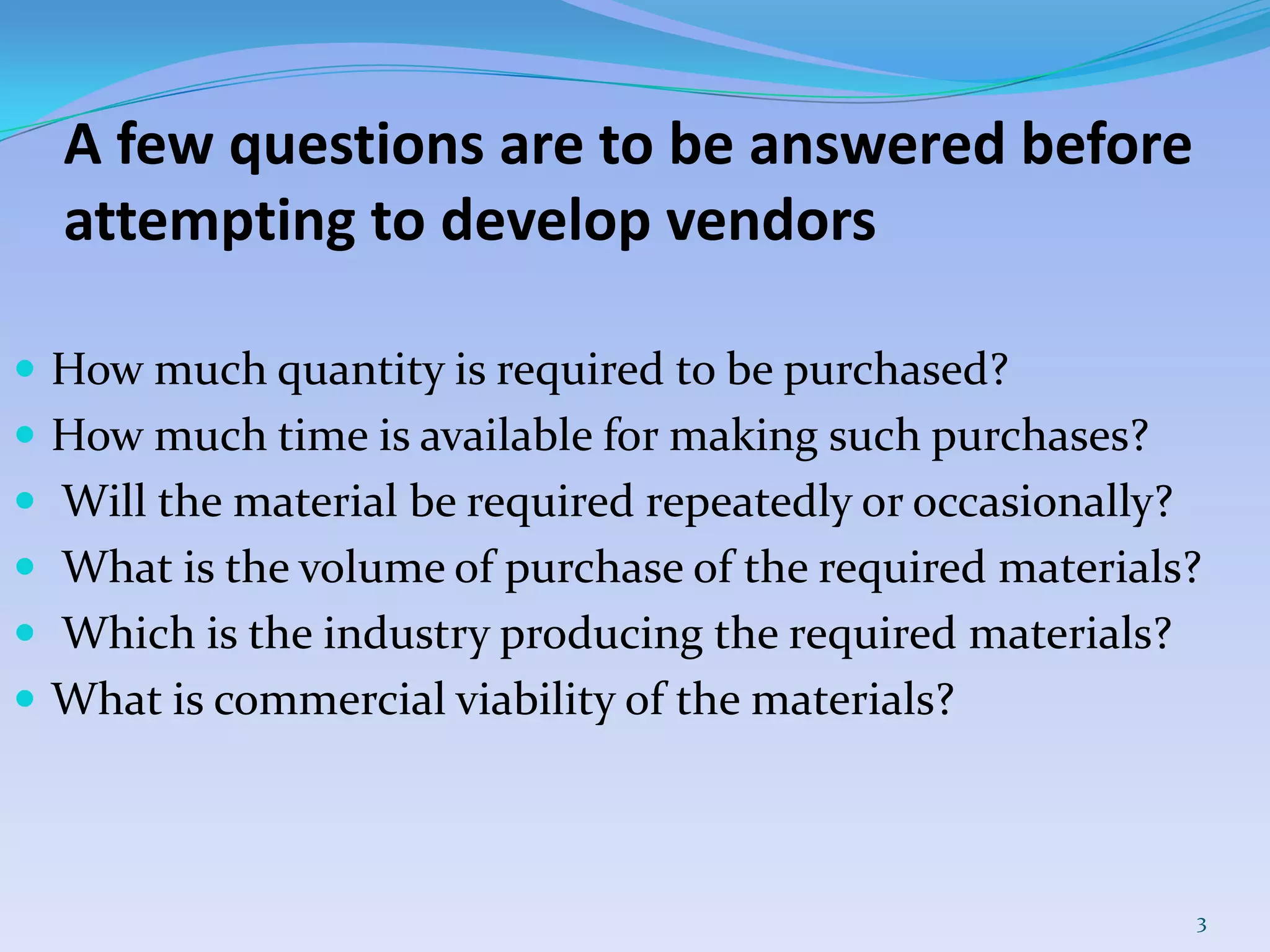 Vendor development | PPTX