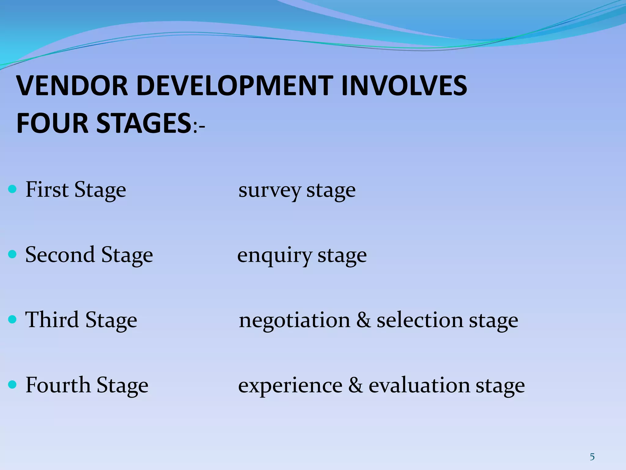 Vendor development | PPTX