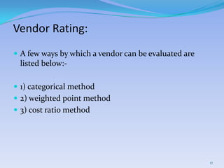 Vendor development | PPTX