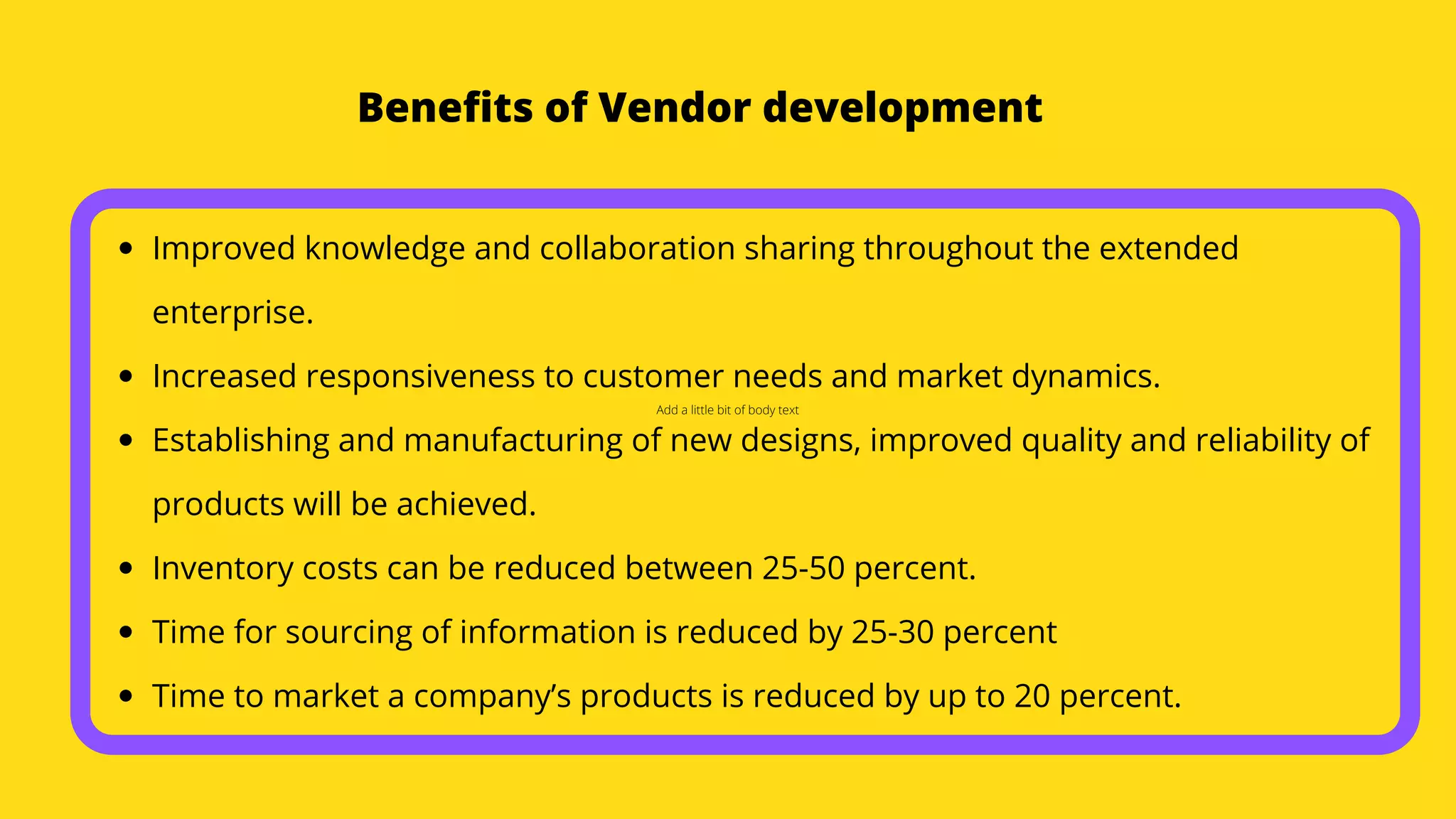 Vendor development process in supply chain | PDF