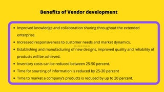 Vendor development process in supply chain | PDF