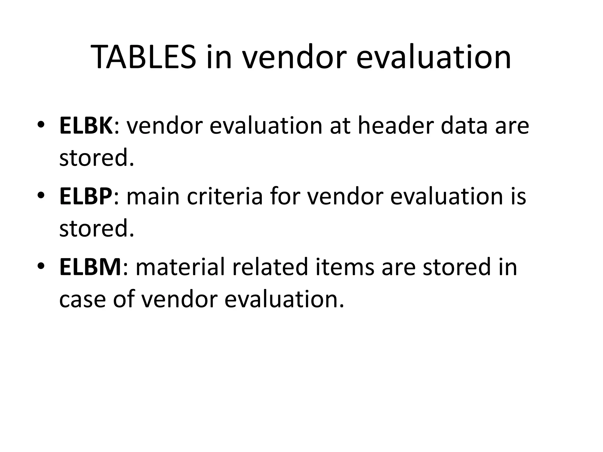 Sap Mm Vendor Evaluation Pptx