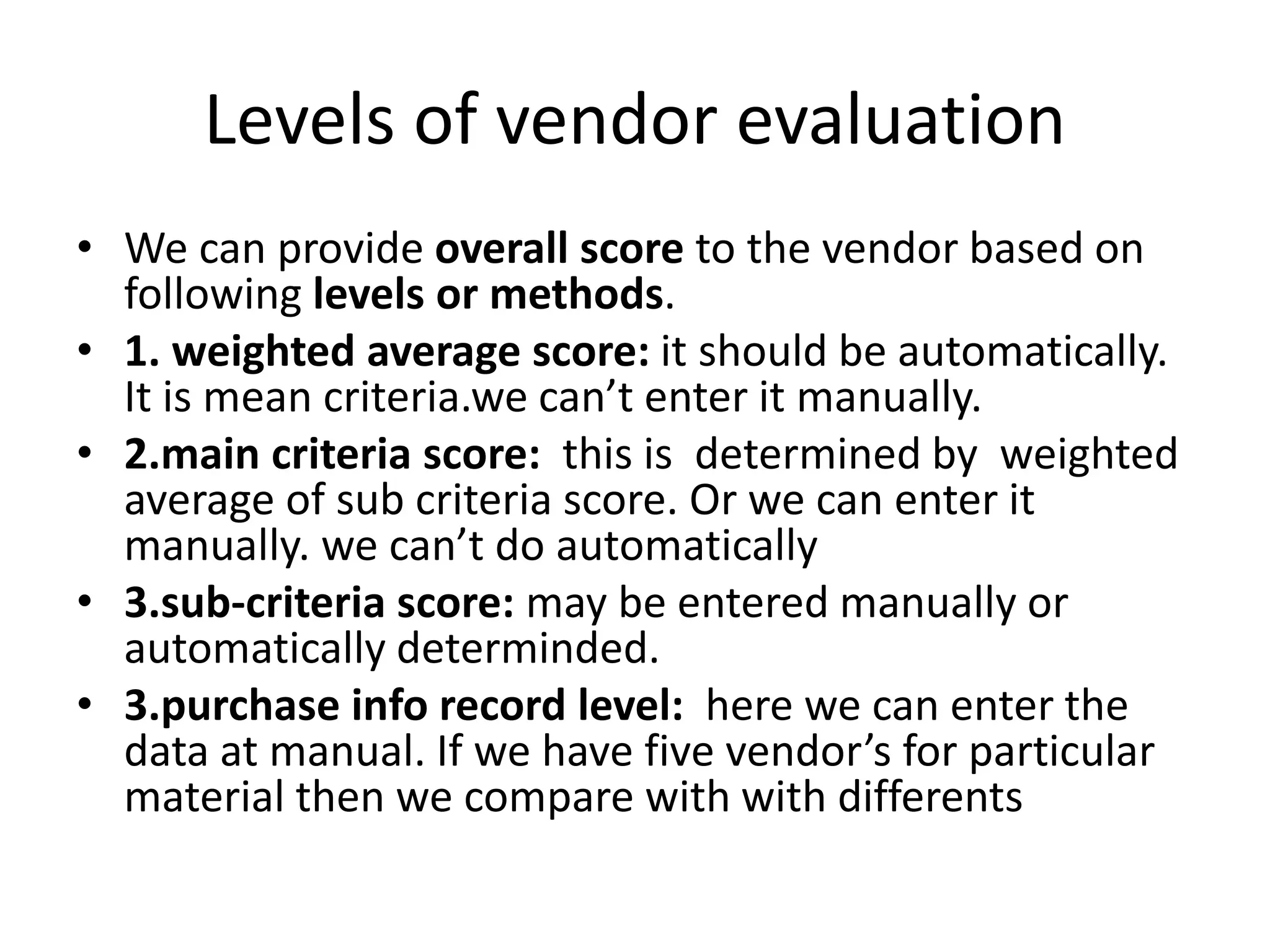 Sap Mm Vendor Evaluation Pptx