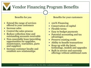 Vendor financing program | PDF