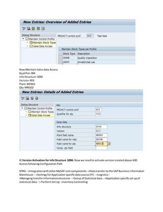 Vendor managed consignment process SAP MM | DOCX