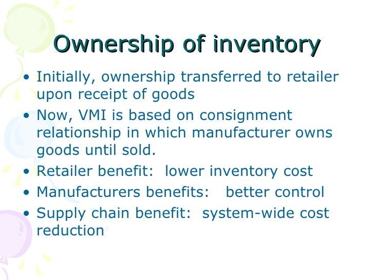 Vendor managed inventory