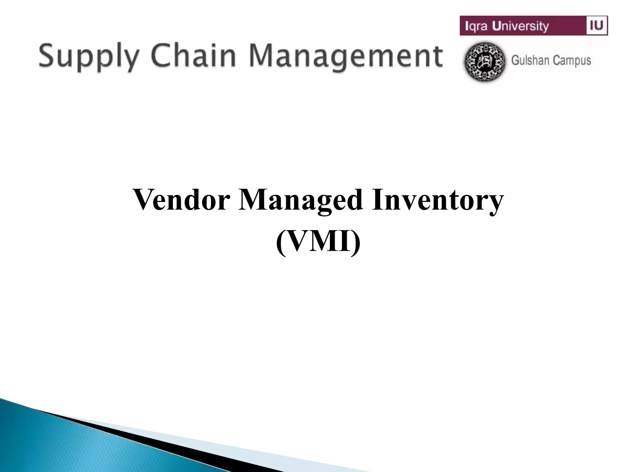Vendor managed inventory | PPTX