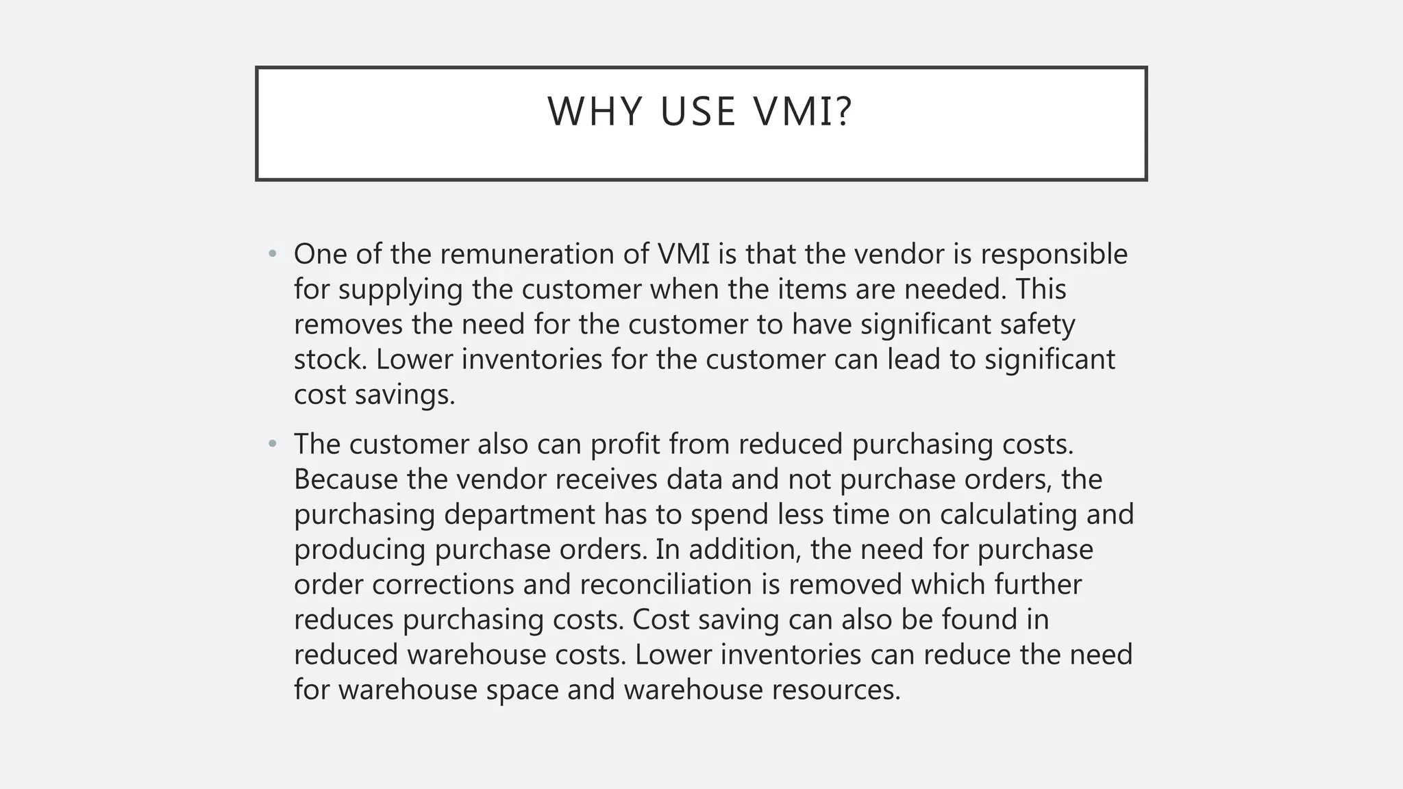 Vendor managed inventory (VMI) | PPTX