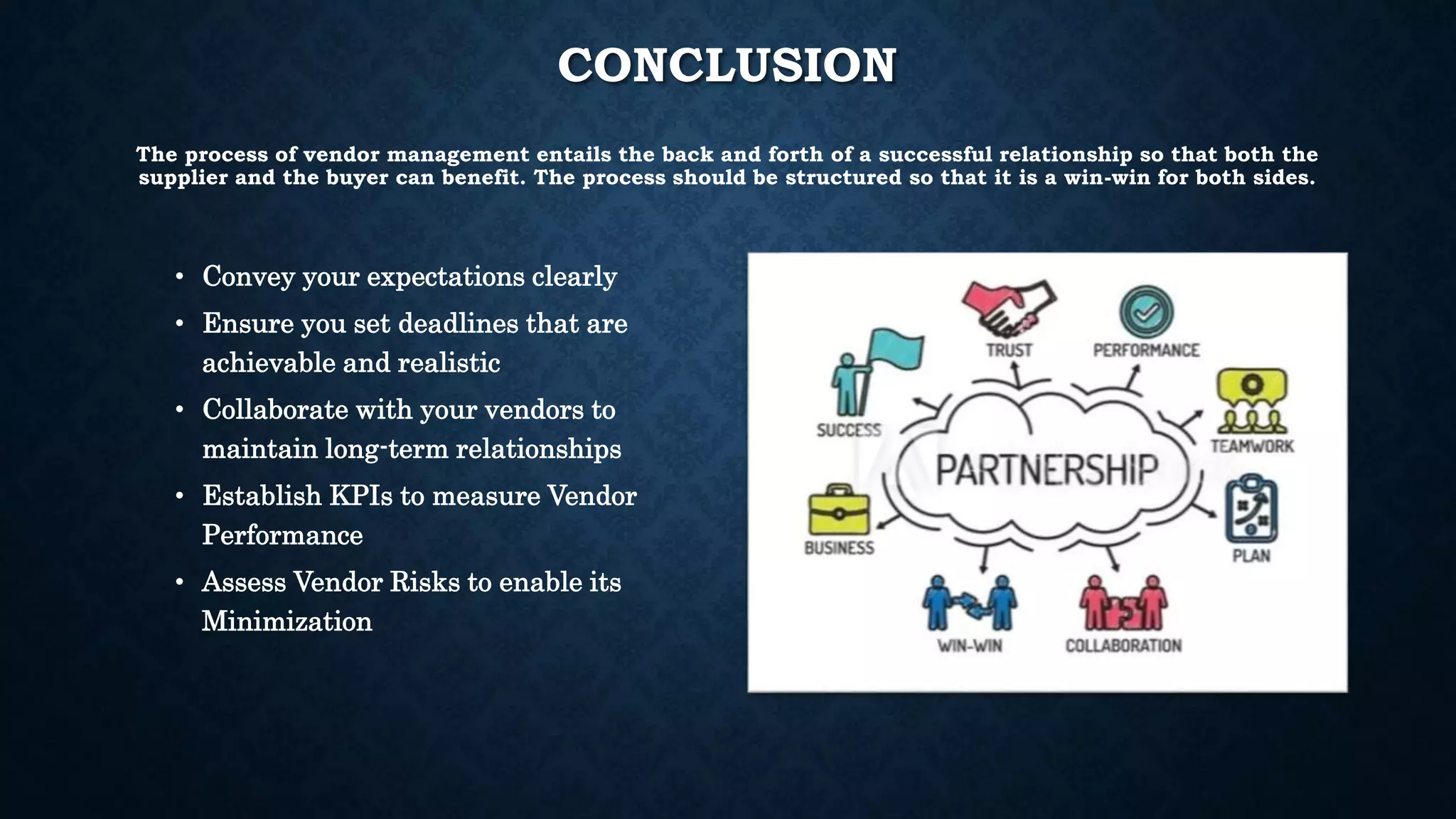 Vendor Management - An Overview (Project PPT) | PPTX