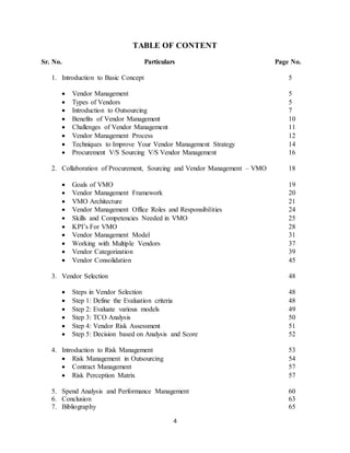 Vendor Management - An Overview (Project File) | DOCX