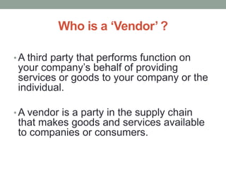 Vendor management | PPTX