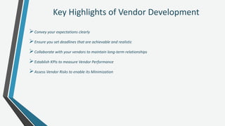 Vendor management for Solar Projects | PPT