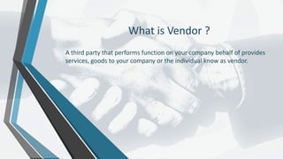 Vendor management for Solar Projects | PPTX