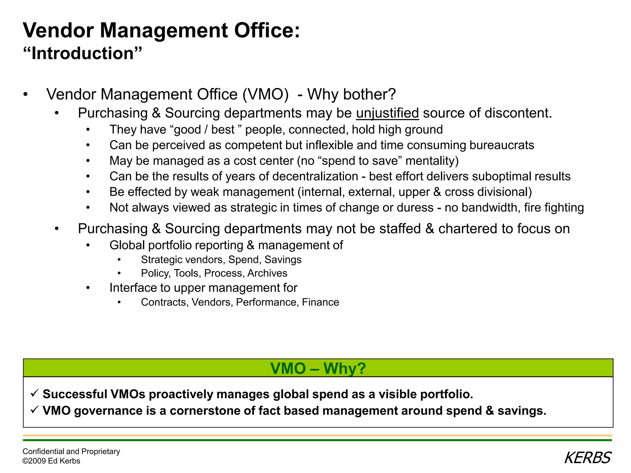 Vendor Management Office (VMO) | PPT