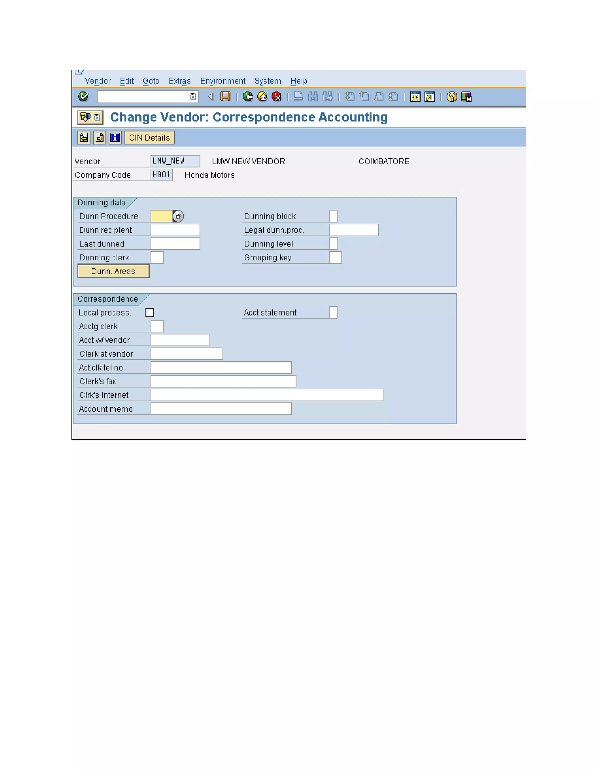 SAP Vendor master - An Example | DOCX
