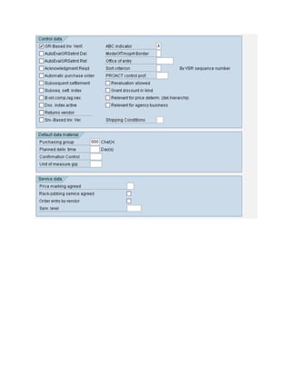 SAP Vendor master - An Example | DOCX